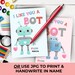 EDITABLE Robot Valentine Card, Instant Download Printable Valentine ...
