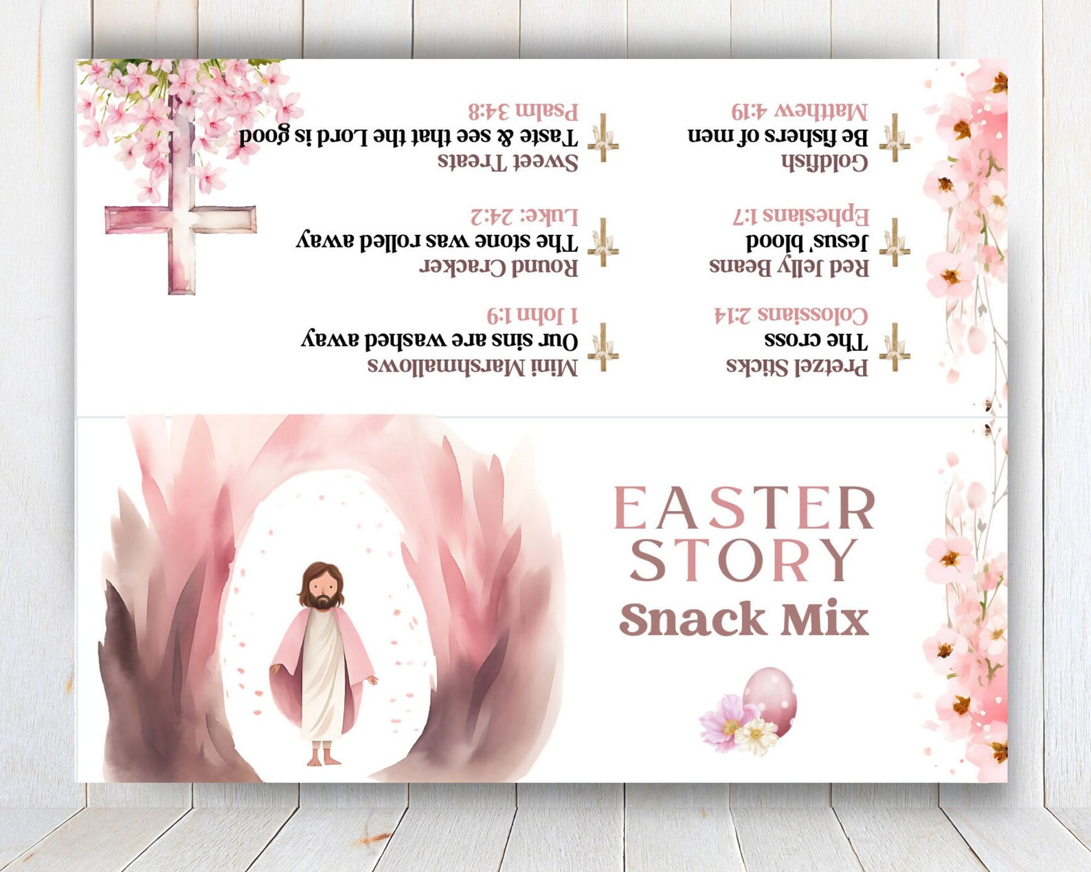 EDITABLE Easter Story Snack Mix Printable Tag Easter Bag Topper, Easter ...