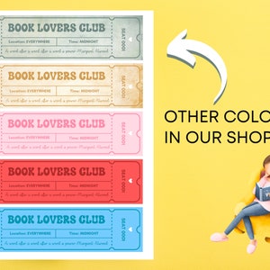 Book Lovers Club Bookmark, Gift for Book Lover, Book Club, Feminist ...