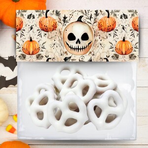 Editable Skeleton Halloween Treat Bag Toppers, Bag of Bones Bag Topper ...
