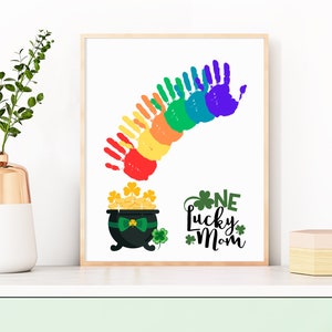St. Patrick's Day Rainbow Handprint Craft, Pot of Gold Toddler Craft ...