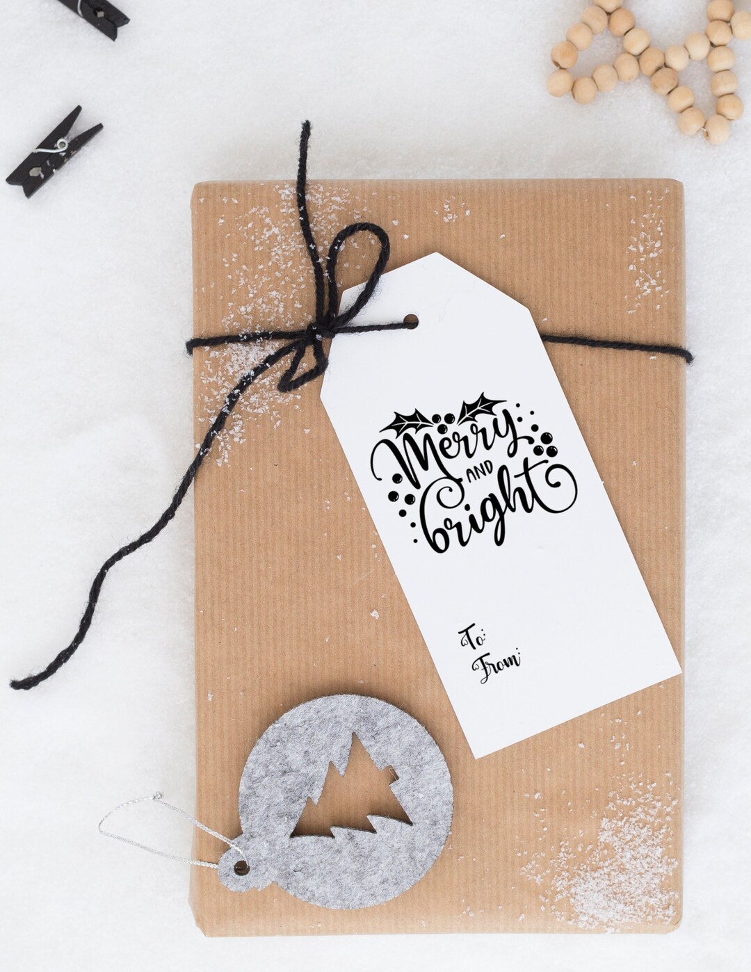 16 Unique Printable Modern Christmas Gift Tags Digital - Etsy