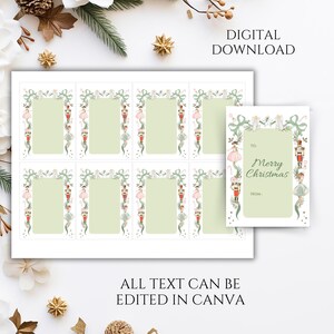 Nutcracker Christmas Tag Template, Nutcracker Tag, Printable Gift Tags ...