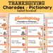 Thanksgiving Charades Pictionary, Thanksgiving Game Kids & Adults ...