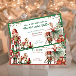 Editable Nutcracker Ticket , Personalized Nutcracker Ballet Surprise ...