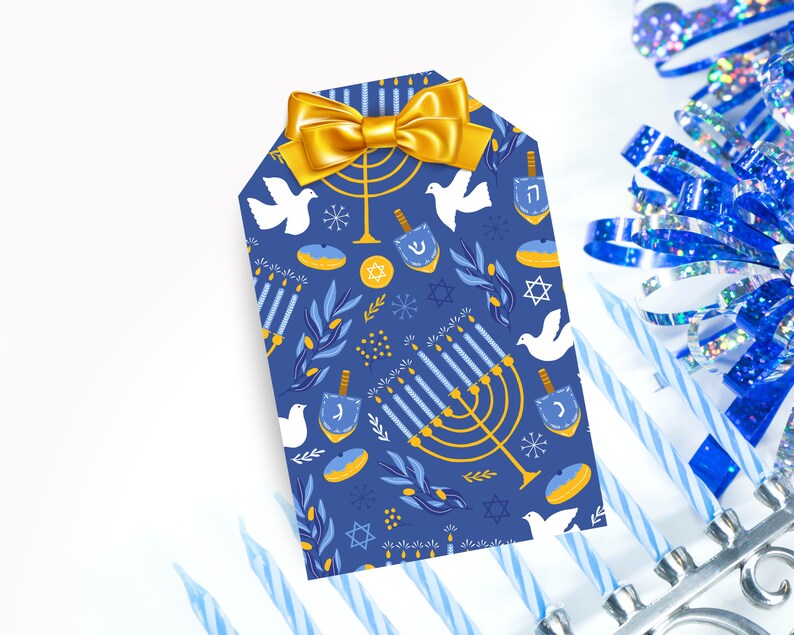 Editable Hanukkah Tags, Hanukkah Gift, Hanukkah Favor Tags, Hanukkah ...