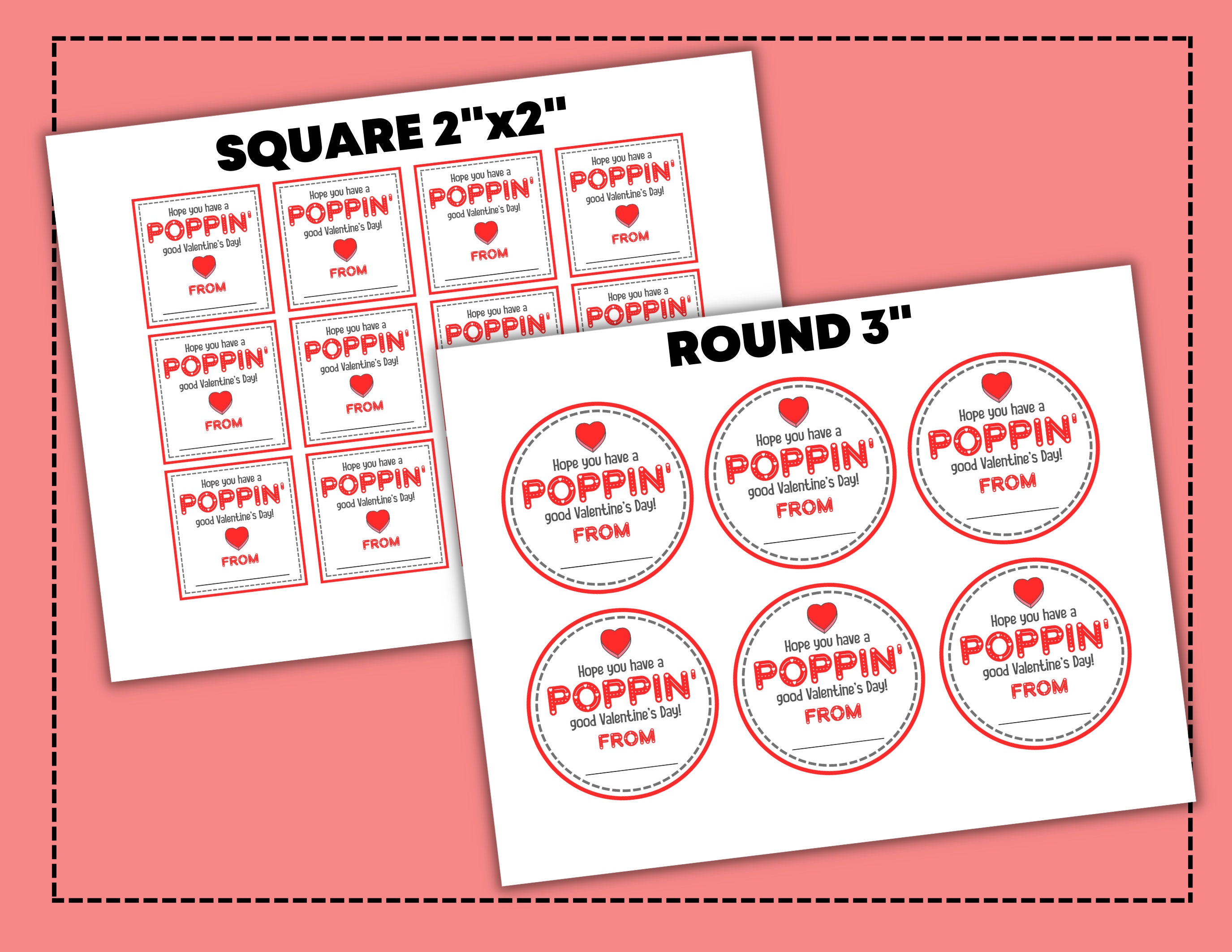 Pop It Valentine Printable / Printable Poppin Good Valentines Day Tags ...