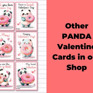 Red Panda Valentine Printable / Panda Valentine Cards / Donut ...