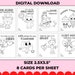 Valentine Coloring Cards / Classroom Valentine Cards / Kid Valentine ...