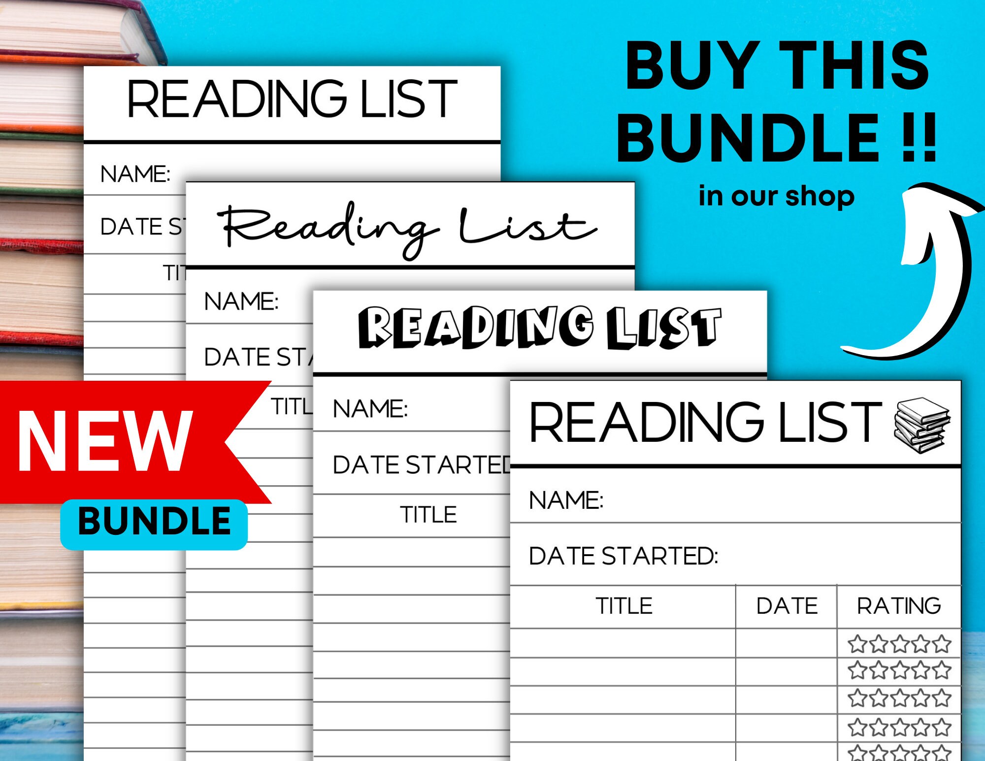 Printable Library Card / Reading Tracker / Reading List - Etsy