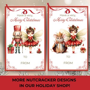 EDITABLE Nutcracker Favor Tags, Blue Nutcracker Gift Tags, Sugar Plum ...