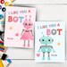 EDITABLE Robot Valentine Card, Instant Download Printable Valentine ...