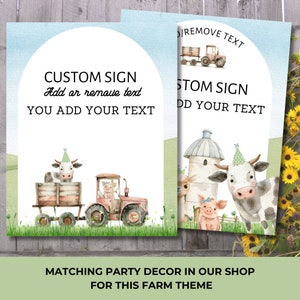 EDITABLE Farm Birthday Invitation Template,barnyard Farm Animals ...