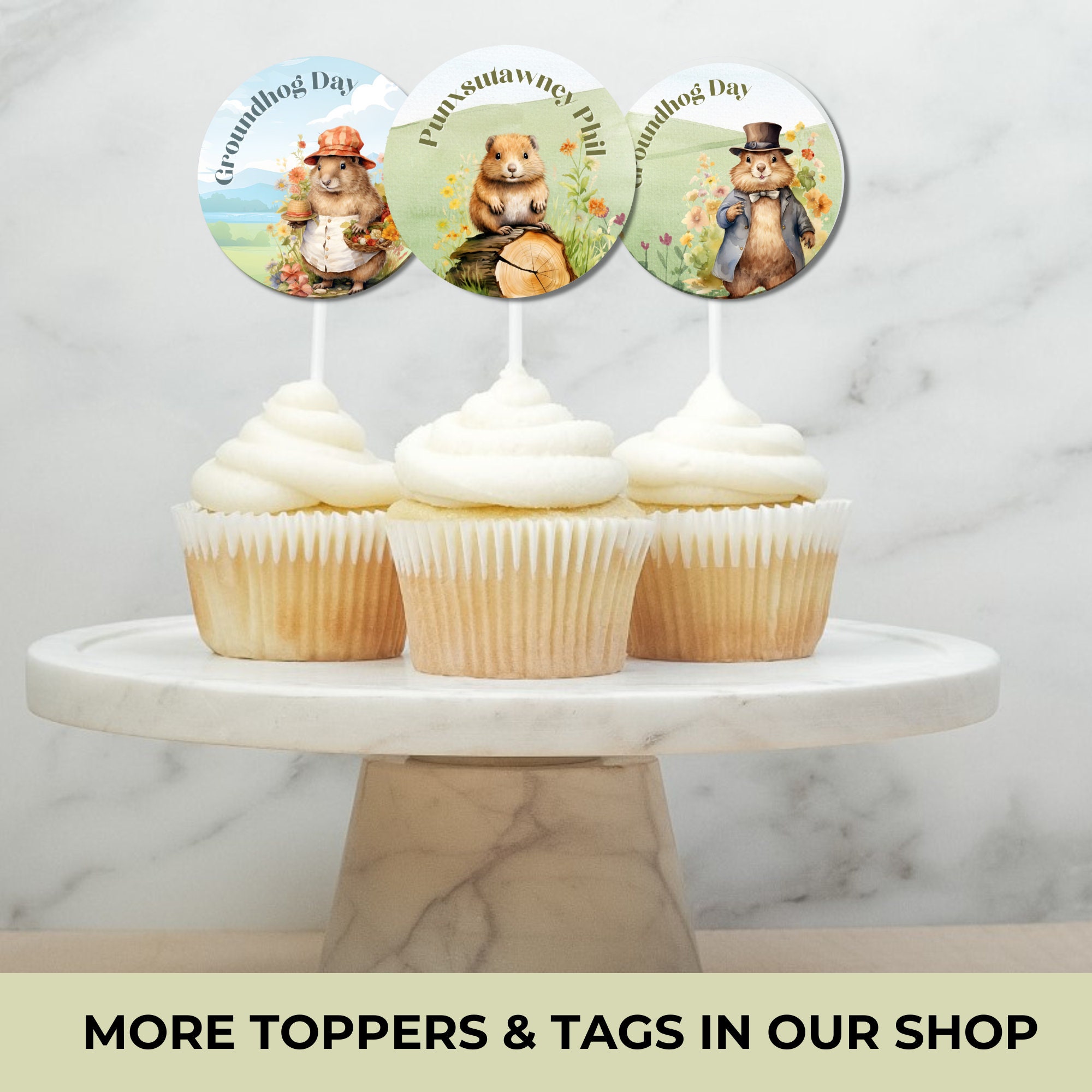 Groundhog Day Tags, Groundhog Day Party Printable, Punxsutawney Phil ...