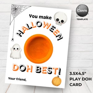 Halloween Play Doh Card Template, Printable Doh Best Halloween ...