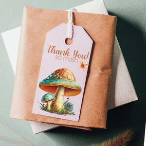 Mushroom Gift Tags, Watercolor Mushroom, Printable Thank You Tags ...