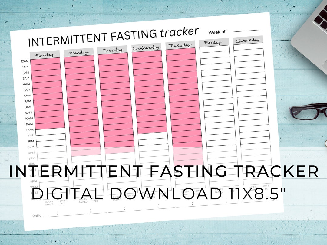 Intermittent Fasting Tracker /weekly Fasting Tracker / Fasting ...