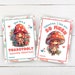 Printable Mushroom Valentine Cards, Kids Valentines, Mushroom Cards for ...