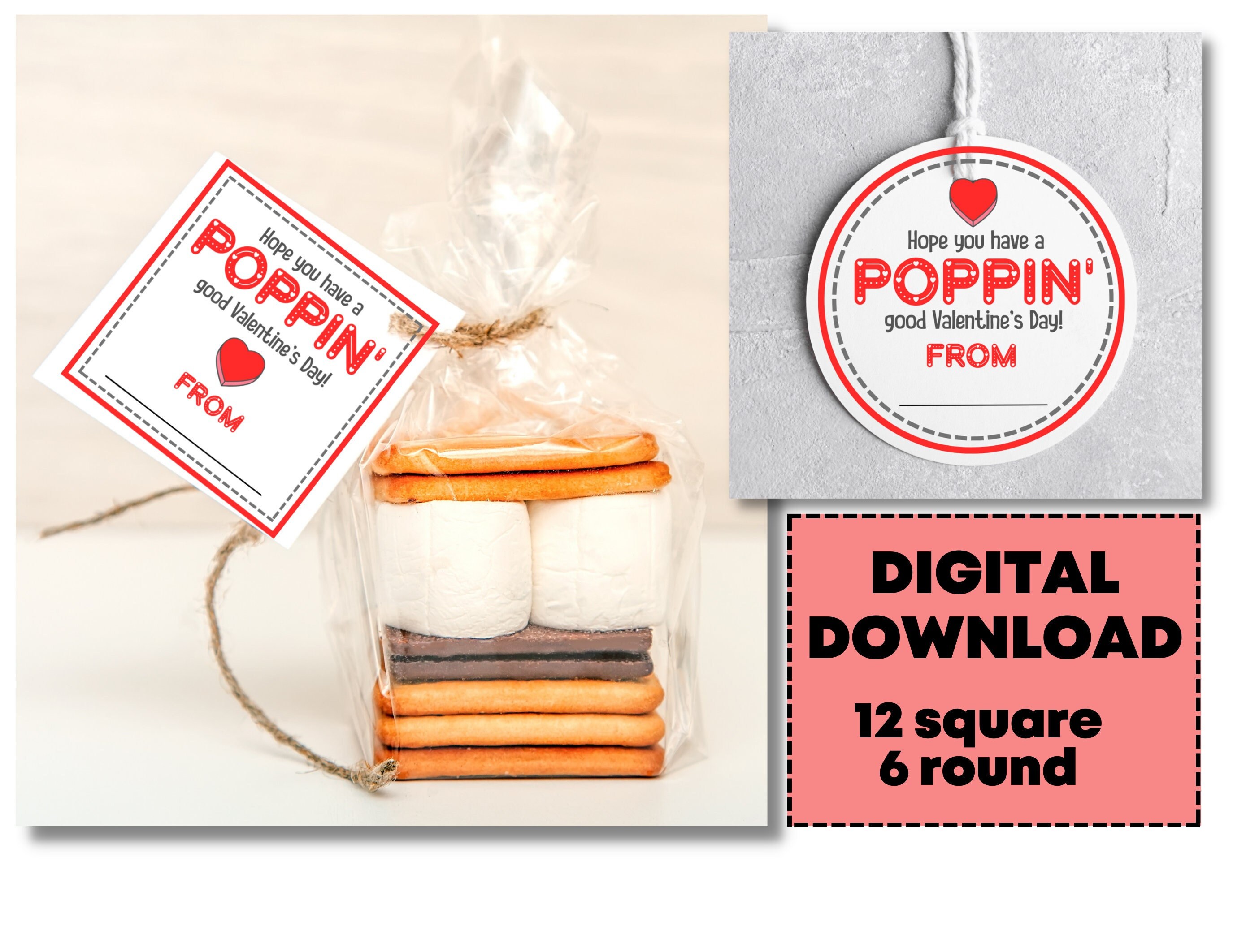 Pop It Valentine Printable / Printable Poppin Good Valentines Day Tags ...