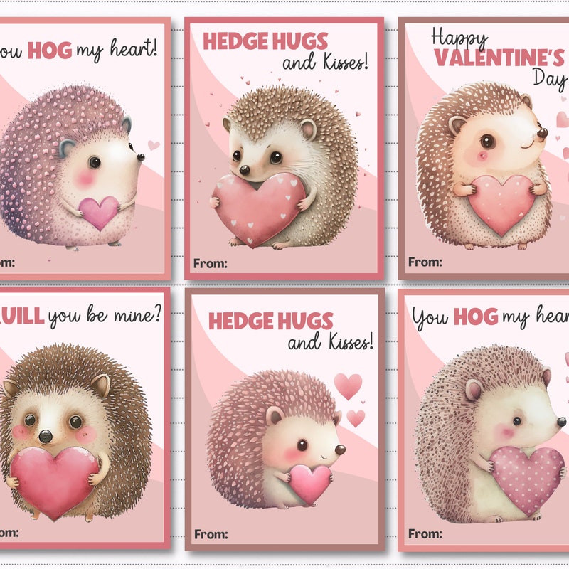 Hedgehog Cards - Etsy