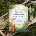 EDITABLE Happy Fox Birthday Invitation Template, Enchanted Forest ...