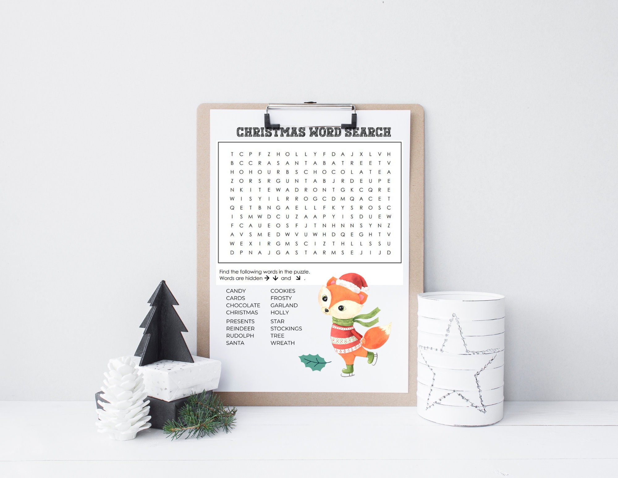 Winter Word Search / Printable Word Search / Christmas Word - Etsy