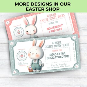 Editable Printable Easter Bunny Bucks, Easter Bunny Dollar Bill ...