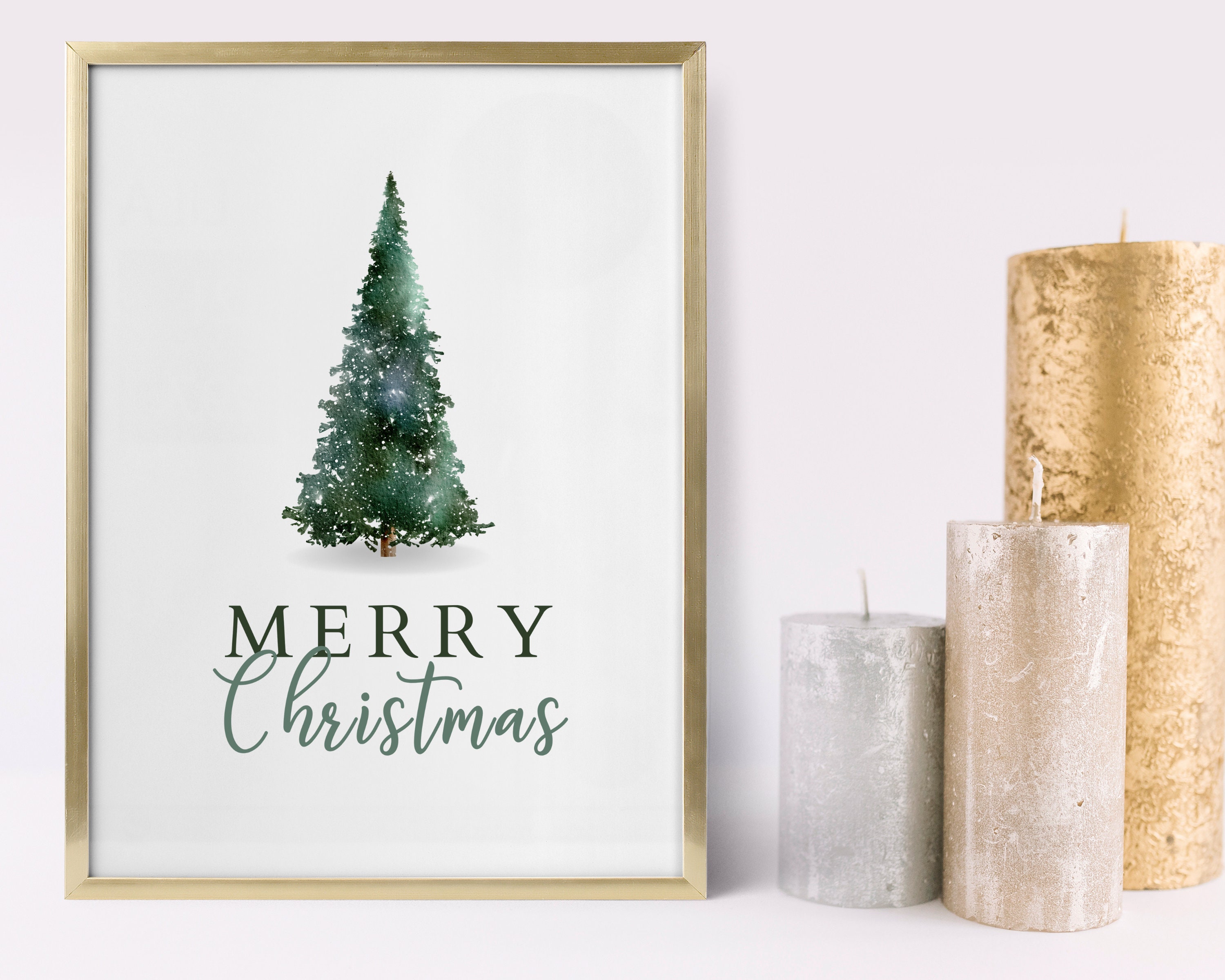 Merry Christmas Print Christmas Wall Art Christmas - Etsy