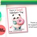 Panda Valentine Printable / Panda Valentine Cards / Donut Valentines ...