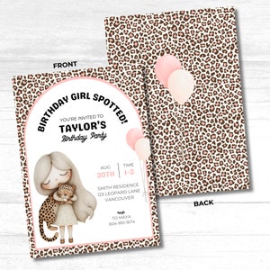EDITABLE Leopard Birthday Invitation, Wild One Cheetah Birthday Party ...