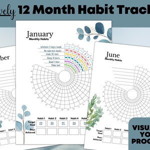 Circle Daily Habit Tracker / Habit Track Printable / Routine Track ...