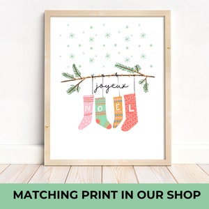 EDITABLE Joyeux Noel Merry Christmas Gift Tags, Printable Joyeux Noel ...