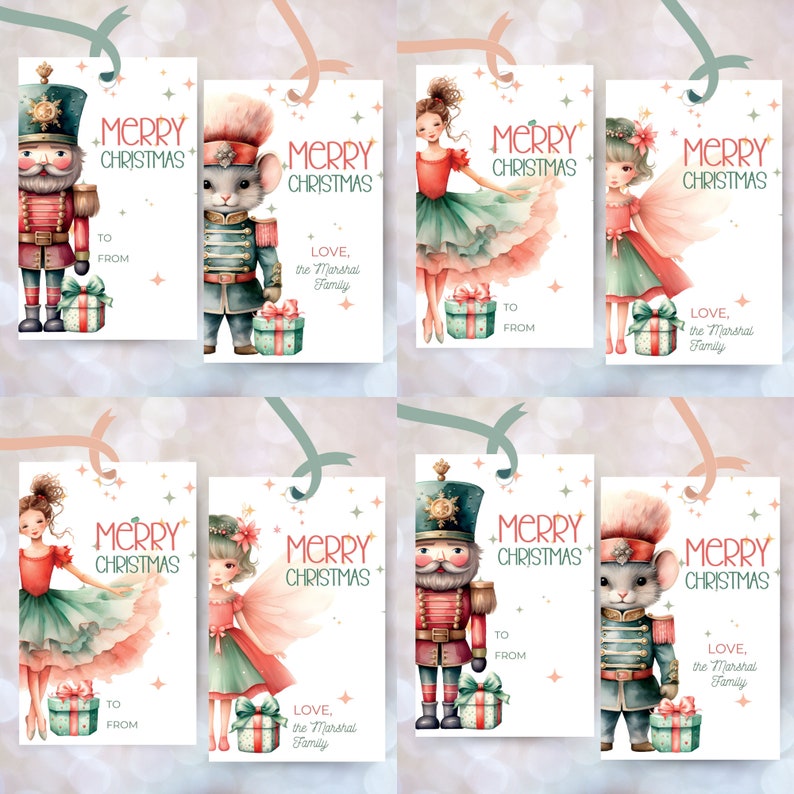 The Nutcracker Ballet, Clara Nutcracker Favor Tags, Editable Nutcracker ...