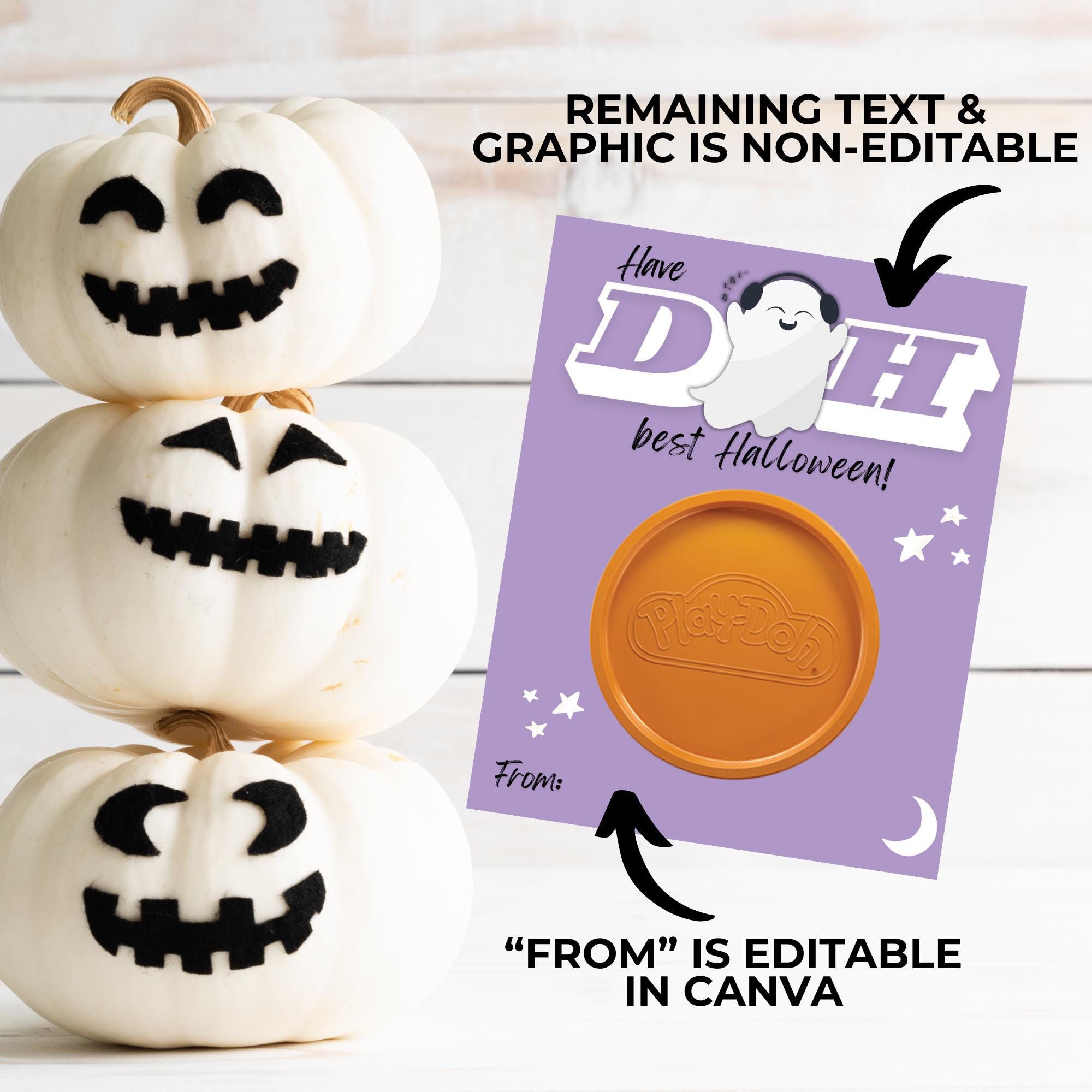 Editable Halloween Play Doh Card Template, Printable Doh Best Halloween ...