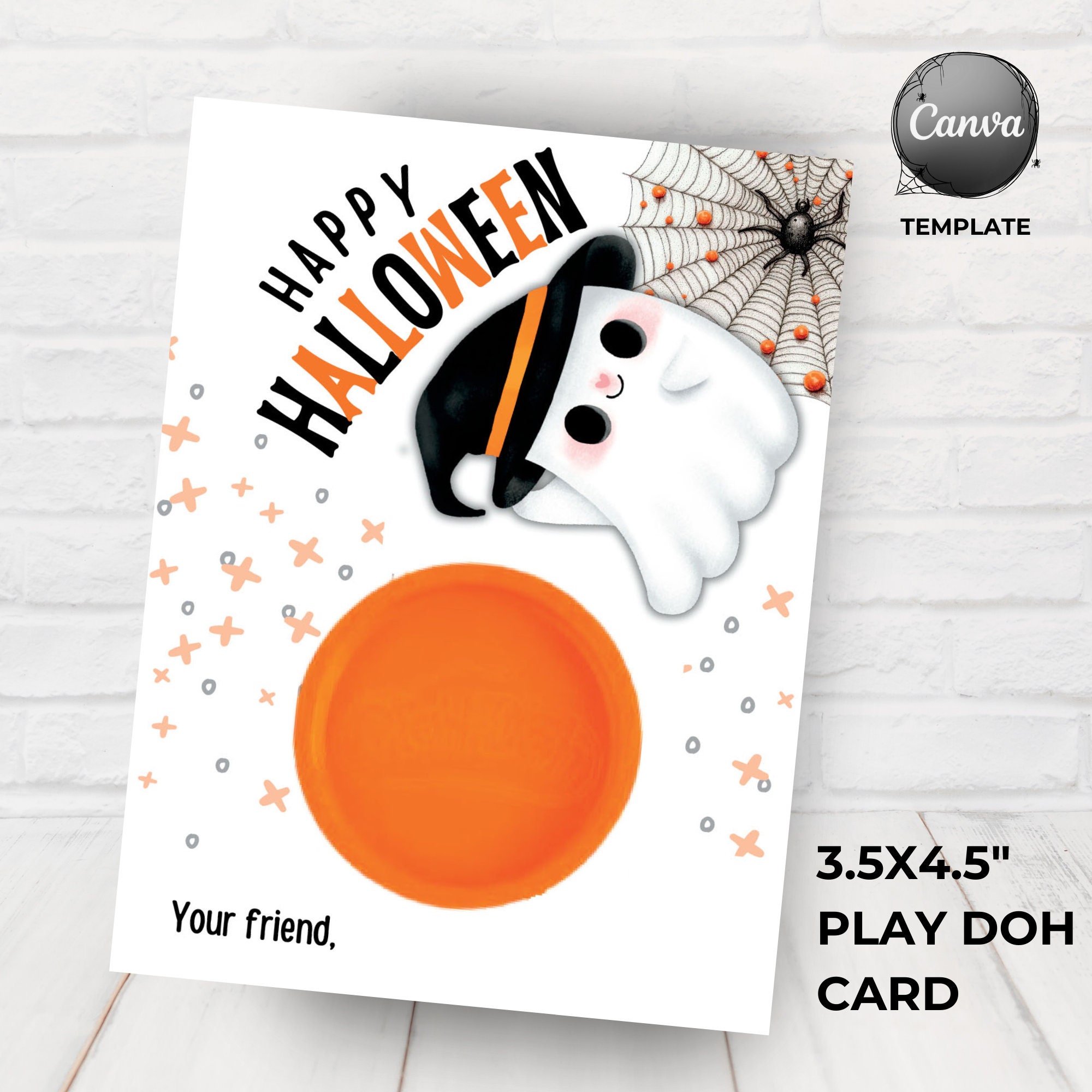Editable Halloween Play Doh Card Template, Printable Doh Best Halloween ...