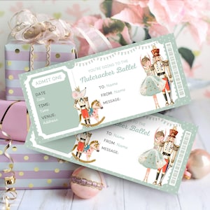 Editable Nutcracker Ticket , Personalized Nutcracker Ballet Surprise ...