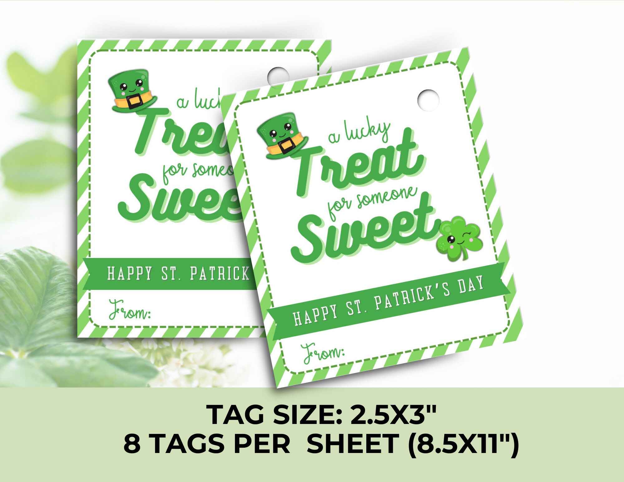 EDITABLE St Patrick's Day Gift Tags, Lucky Treat for Someone Sweet Tag ...