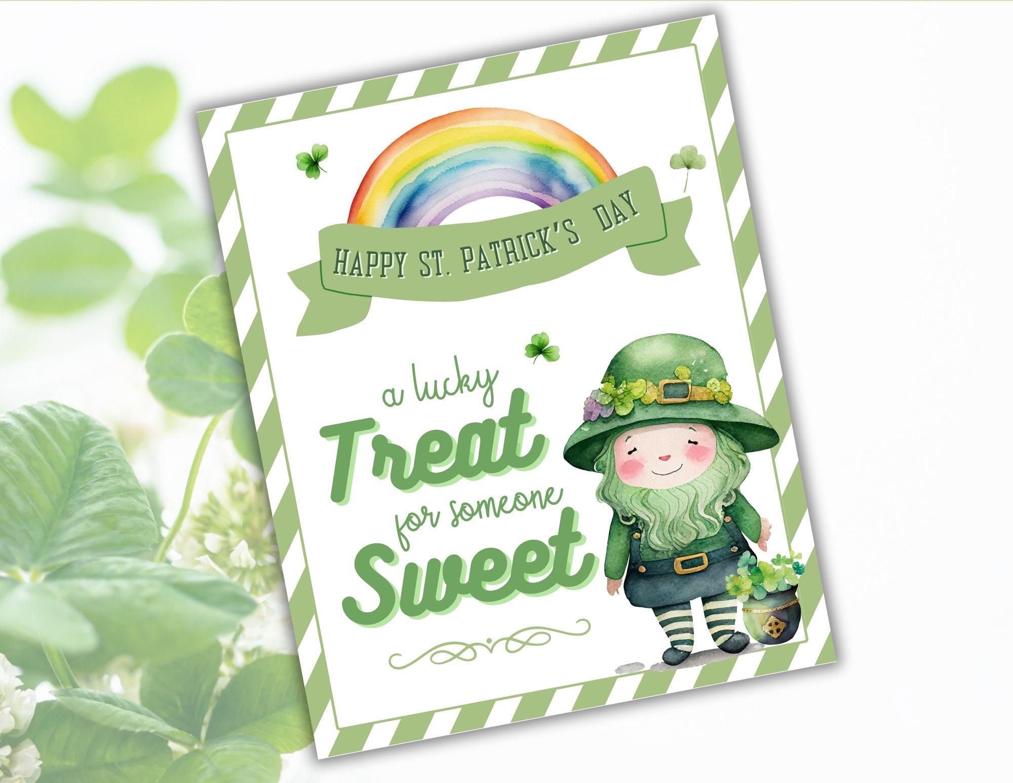 Printable St Patrick's Day Sign 8x10, Lucky Treat for Someone Sweet ...