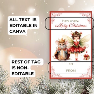 EDITABLE Nutcracker Favor Tags, Red Nutcracker Gift Tags, Sugar Plum ...