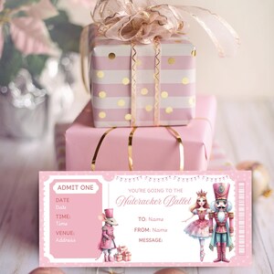 Editable Nutcracker Ticket , Personalized Nutcracker Ballet Surprise ...