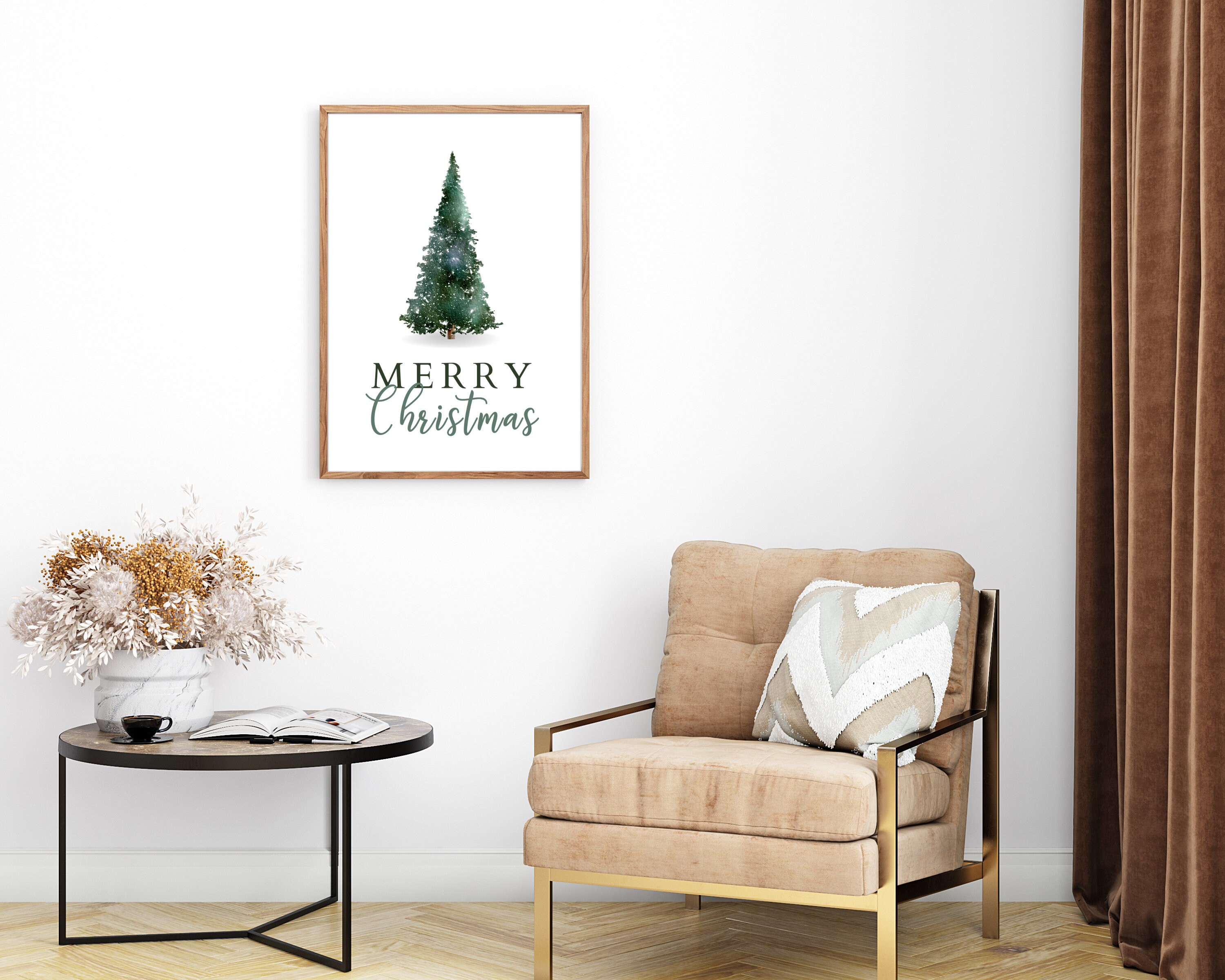 Merry Christmas Print Christmas Wall Art Christmas - Etsy
