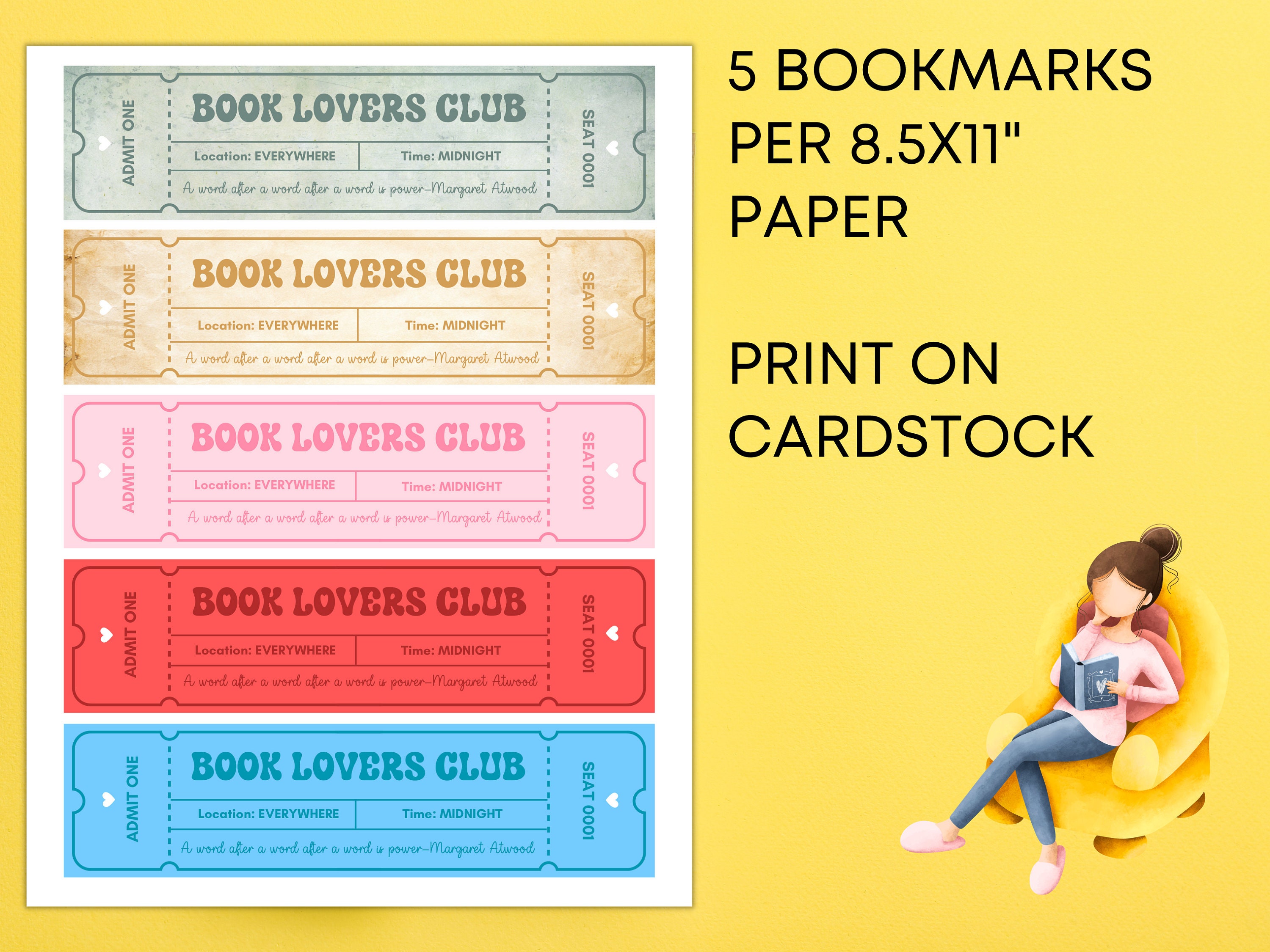 Book Lovers Club Bookmark Gift for Book Lover Book Club - Etsy Canada