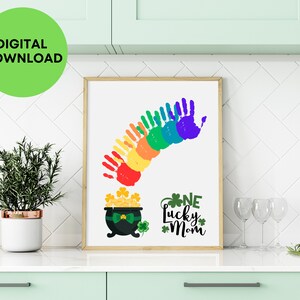 St. Patrick's Day Rainbow Handprint Craft, Pot of Gold Toddler Craft ...