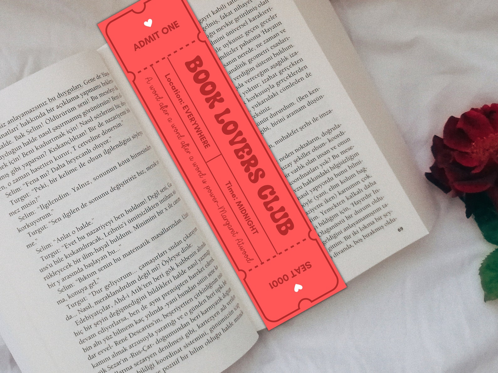 Book Lovers Club Bookmark, Gift for Book Lover, Book Club, Feminist ...