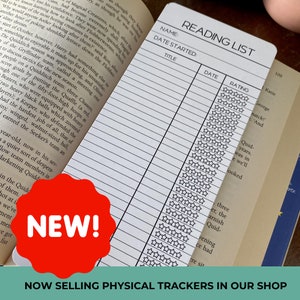 Printable Library Card / Reading Tracker / Reading List Bookmark ...