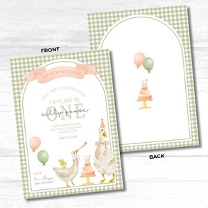 One Silly Goose Birthday Invitation, Goose Invitation, Silly Goose ...