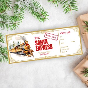 Polar Train Ticket Template, Personalized Surprise Gift Certificate ...