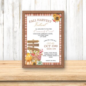 Editable Fall Harvest Party Invite, Fall Church Celebration, Fall ...