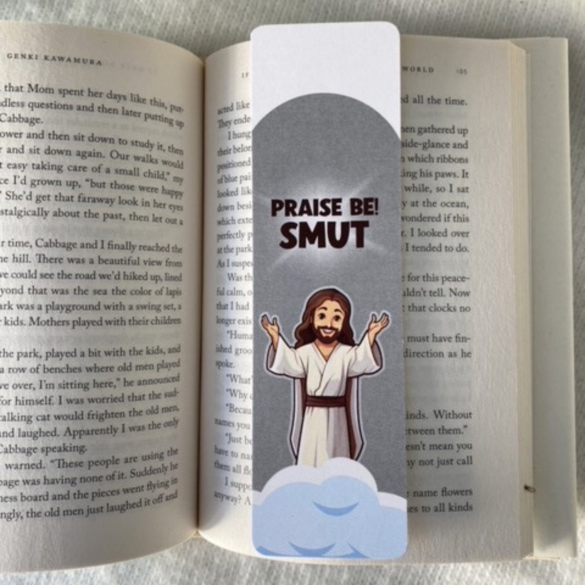 Is That Smut Bookmark? Peeking Jesus, Funny Bookmark, Book Club, Book ...