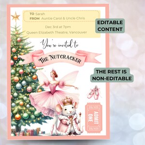 Editable Nutcracker Ticket , Personalized Nutcracker Ballet Surprise ...